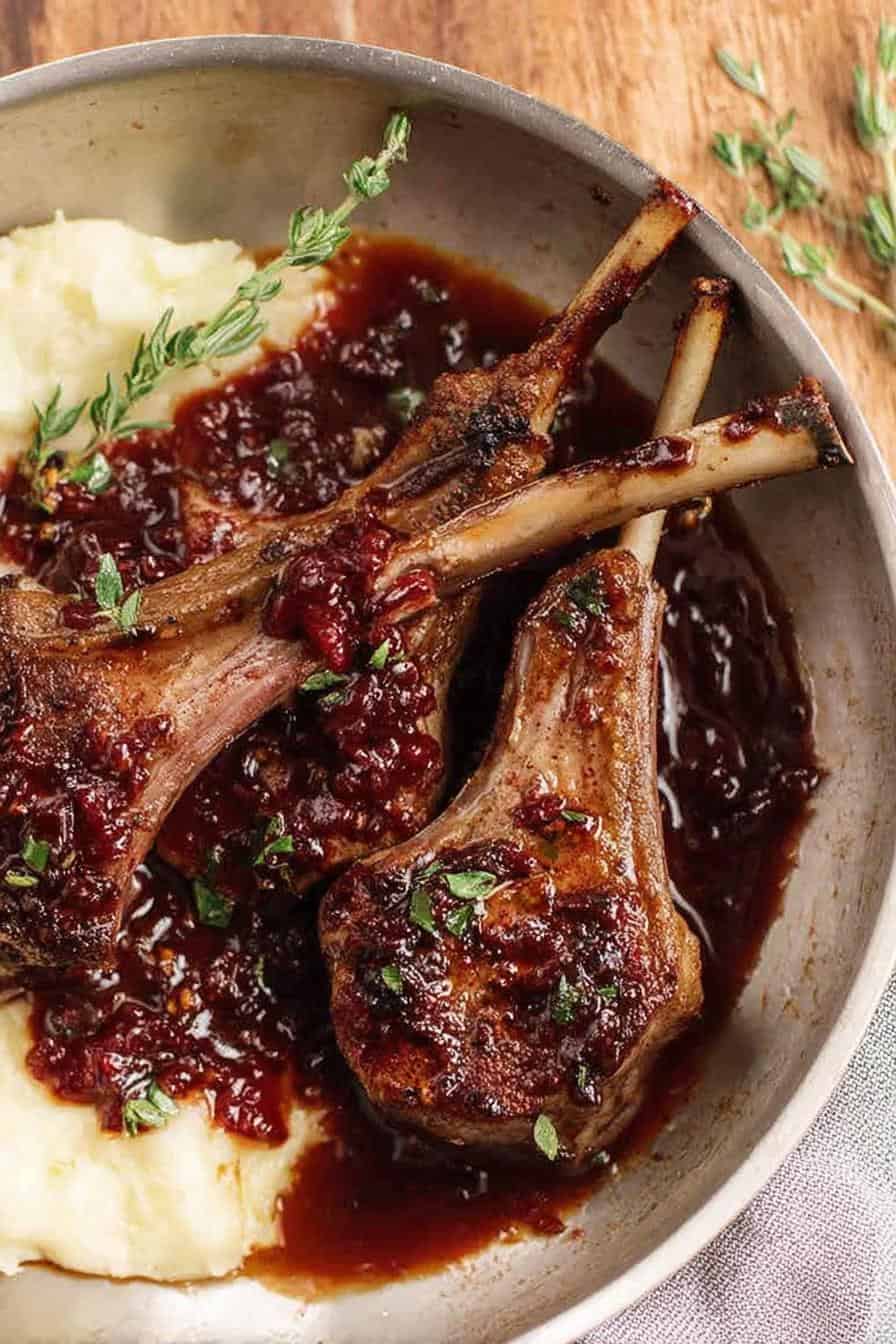 Unbelievably Easy Red Wine Sauce Lamb Chops Recipe - Ariarecipes