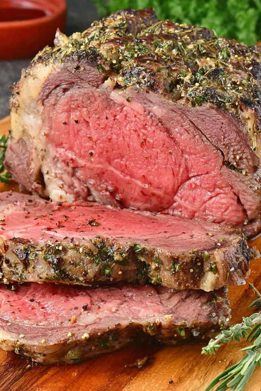 Herb Crusted Rib Eye Roast Recipe: The Outrageous 5-lb Feast - Ariarecipes